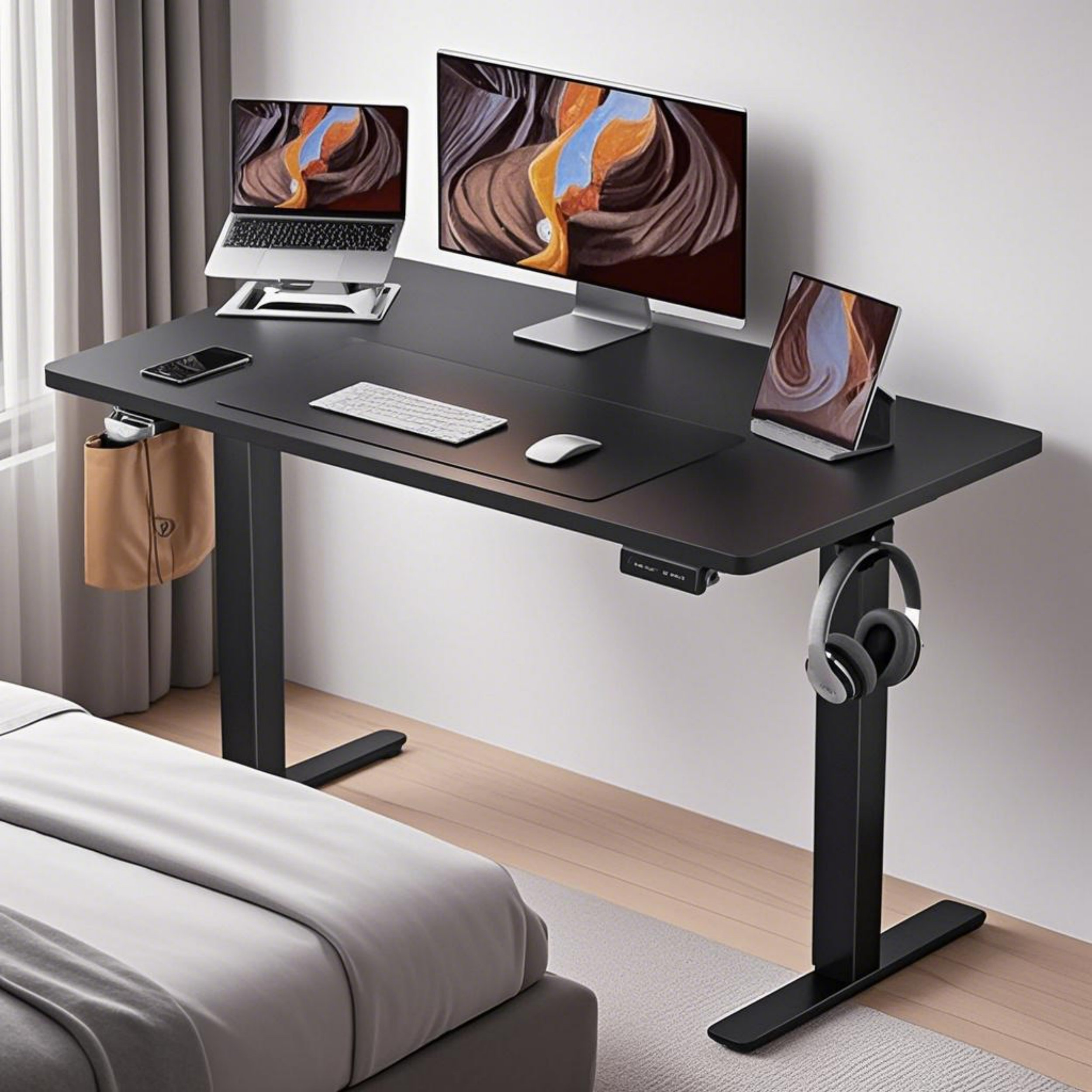 Ivy Bronx 48" Electric Standing Desk With Memory Presets, Height Adjustable Sit-Stand ...